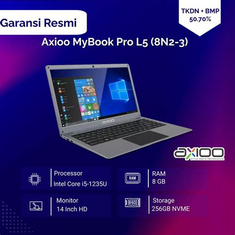 Laptop Axioo MyBook Pro L5 8N2 3 I5 8GB 256GB 14