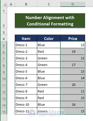 How To Apply Alignment In Excel Conditional Formatting