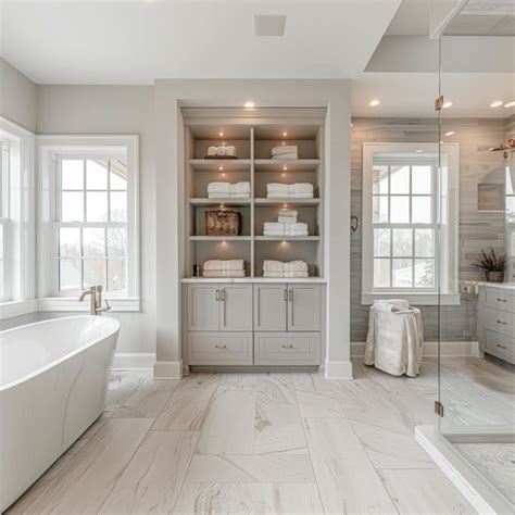 Bathroom With Built In Cabinets