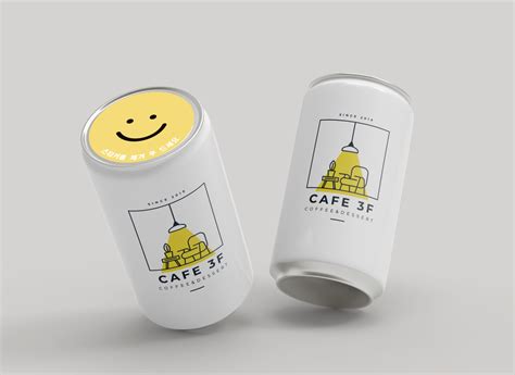 카페삼층 캔뚜껑 스티커 작업입니다 블랙소울커피