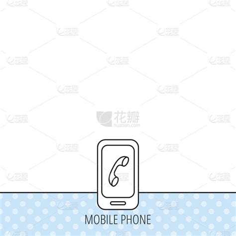 智能手机图标。带有触摸屏的手机