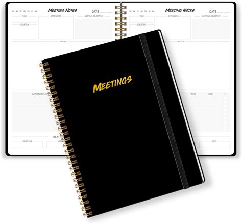Zicoto Beautiful Meeting Notebook For Work Organization Easily Take Notes And