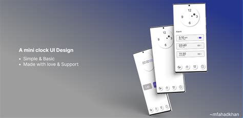 Clock Application Mini Design Figma