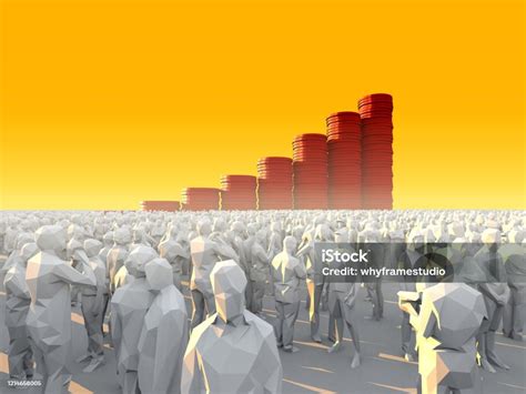 3d 일러스트 다각형 군중 사람들이 성공 비즈니스 성공적인 아이디어 개념에 빨간 동전 더미 스택 성장과 서 0명에 대한 스톡