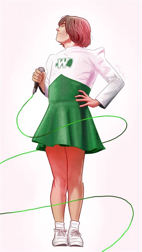 Esta Ilustración Muestra A Gerard Way Vistiendo Un Atuendo De Porrista