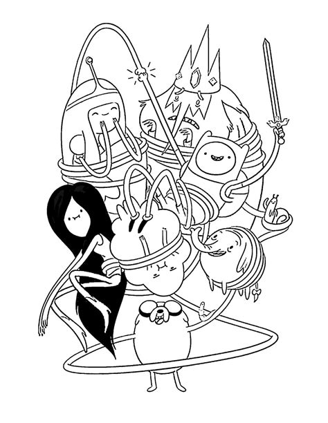 Cartoon Characters Coloring Pages Printable At Free