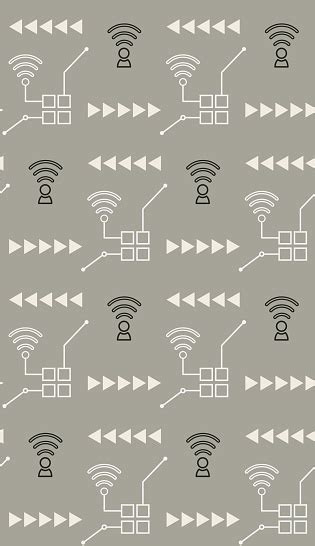 기술 체인과 원활한 패턴 사람들 사이의 통신 글로벌 네트워크 인터넷 통신 상호 작용 사각형 삼각형 화살표 원의 기하학적 패턴 개념에 대한 스톡 벡터 아트 및 기타 이미지