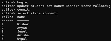 Commit Rollback And Savepoint In Sqltcl Commands Commit Rollback And