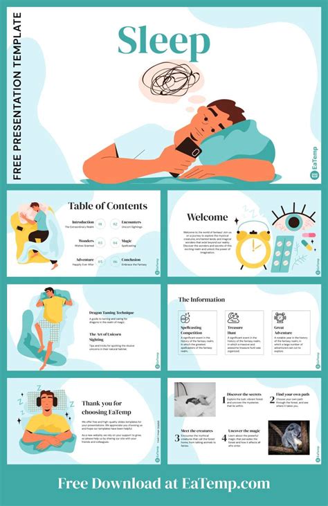 Sleep PPT Presentation Template EaTemp