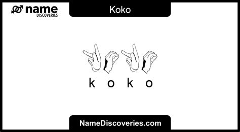 Koko Name Meaning And Origin