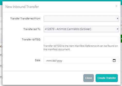 Pro Fulfillment Transfer Inbound Manual Entryjson Import Wa Cultivera Support Library