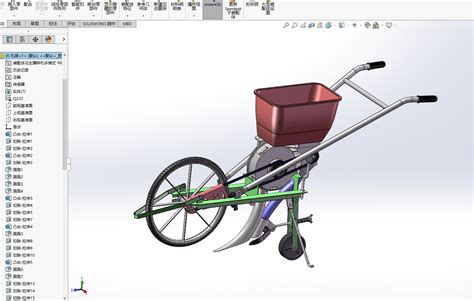 花生播种机模型设计 SOLIDWORKS 2010 模型图纸下载 懒石网