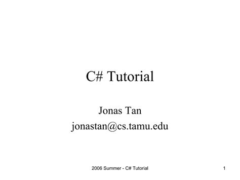 02 C Sharptutorial Ppt