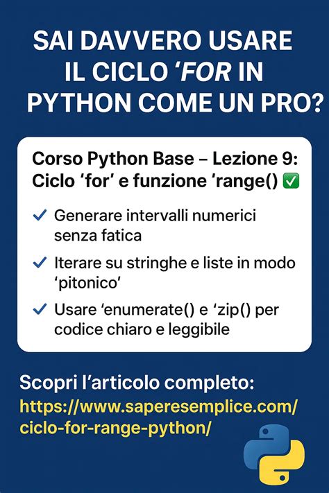 Ciclo For Range Python Guida Per Principianti Guida Alla Vita