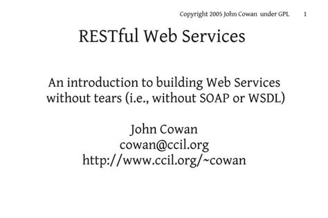 Restful Webservices Ppt