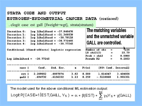 Ppt Logistic Regression Analysis Of Matched Case Control Data Part 2 Powerpoint Presentation
