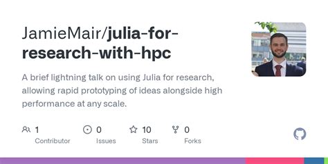 GitHub JamieMair Julia For Research With Hpc A Brief Lightning Talk On Using Julia For