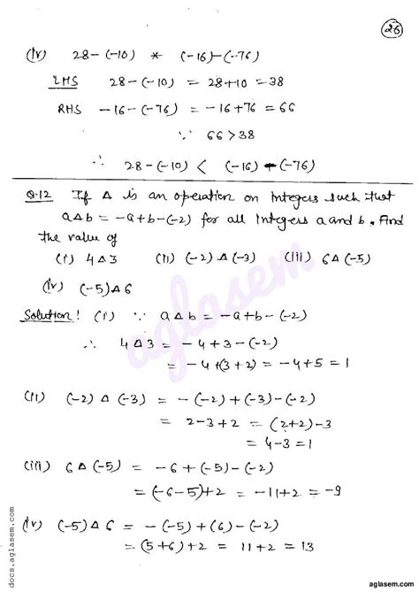 RD Sharma Solutions For Class 6 Negative Numbers And Integers Exercise 5 4 PDF RD Sharma