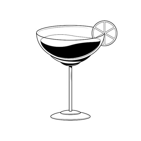 Cocktail Glass Black White At Michael Tirado Blog