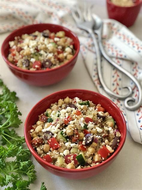 Mediterranean Quinoa And Chickpea Salad Recipes The Kitchen Fairy