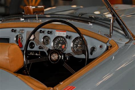 Mg Mga 1959 Roadster Interior Editorial Photography Image Of Wheel