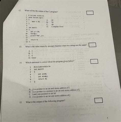 Solved What Will Be The Output Of The C Program A Chegg Com