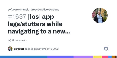 Ios App Lagsstutters While Navigating To A New Screen With Auto Focused Text Input · Issue