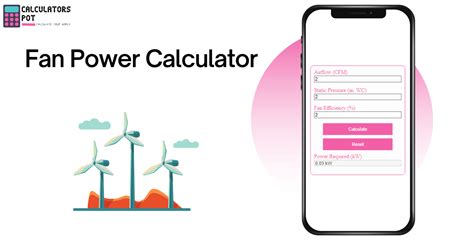 Fan Power Calculator Calculatorspot