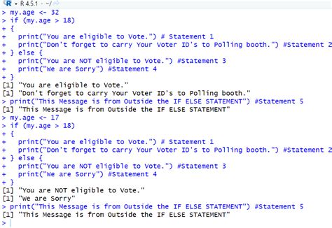 R If Else Statement