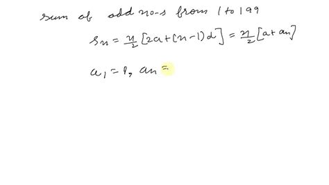 Find The First Term And The Common Difference Find The Sum Of The Odd