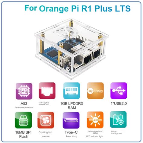 For Orange Pi R1 Plus Lts Rk3328 Cortex A53 Quad Core 64 Bit 1gb Lpddr3