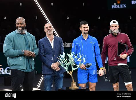 Novak Djokovic Of Serbia And Grigor Dimitrov Of Bulgaria During The