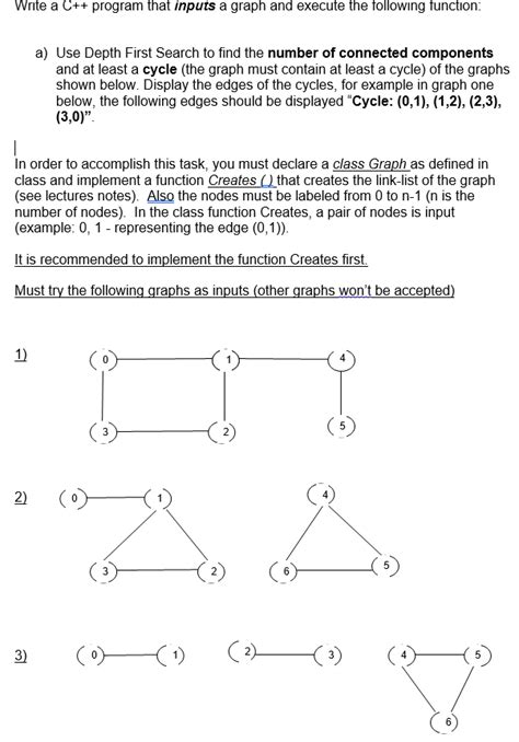 Solved Write A C Program That Inputs A Graph And Execute Chegg