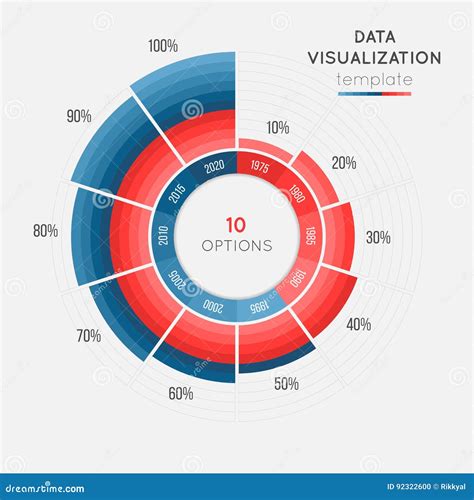 Vector Circle Chart Infographic Template For Data Visualization Stock Vector Illustration Of