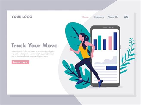 Premium Vector Application For Running Tracker Illustration