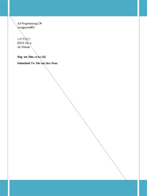 Assignment02 C 116 Pdf Computer Engineering Object Oriented Programming