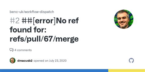 Error No Ref Found For Refs Pull 67 Merge Issue 2 Benc Uk