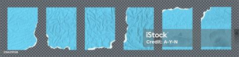 찢어지고 구겨진 종이 조각 세트 블루 그런지 들쭉날쭉한 수직 사각형 프레임 벡터 찢어진 종이 시트 스티커 콜라주 배너에 대한 찢어진 모양 실루엣 절연 통하고 있는 Png