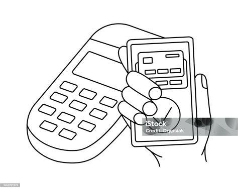 비접촉식 결제를 위한 Pos 단말기 Pos 단말기로 스마트폰 결제 모바일 뱅킹 앱 및 전자 결제 무선 Nfc 결제 Qr코드에 대한 스톡 벡터 아트 및 기타 이미지 Istock