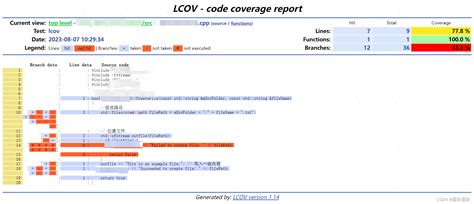 Lcov测试覆盖率包含分支覆盖率lcov怎么测量分支覆盖率 Csdn博客