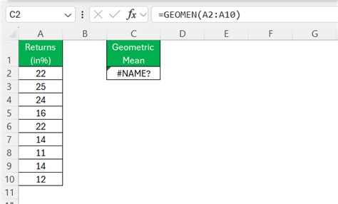 How To Use Geomean Function In Excel Myexcelonline