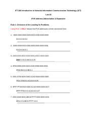 Lab IPv Address Abbreviation Expansion Doc IFT Introduction To Network Information