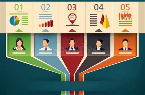 Business Flow Chart Of A Team Or Management Stock Vector Illustration Of Abstract Avatar