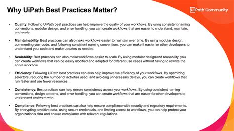 Uipath Development Best Practicespptx Programming Languages Computing