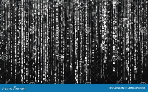 Abstract Animation Of Binary Code Cascading Down Like Digital Rain