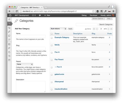 programmatically create categories in wordpress tom mcfarlin tom