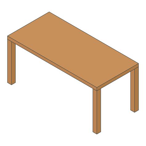 Wood Desktop Table Icon Isometric Style 15367217 Vector Art At Vecteezy