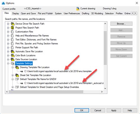 Setting For Default Project Template Location Autodesk Community