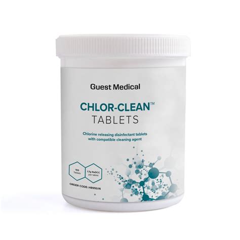 Chlor Clean Detergent Sanitiser Tablets Guest Medical