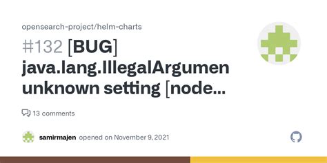 Bug Javalangillegalargumentexception Unknown Setting Node Please